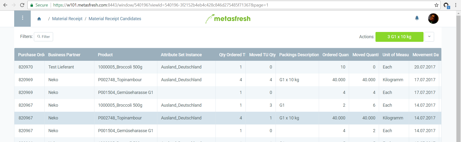 Disable quick action dropdown button while running the action · Issue #992 · metasfresh ...