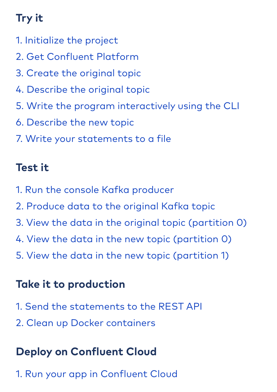 Add extra prod step for all tutorials · Issue #484 · confluentinc/kafka-tutorials · GitHub