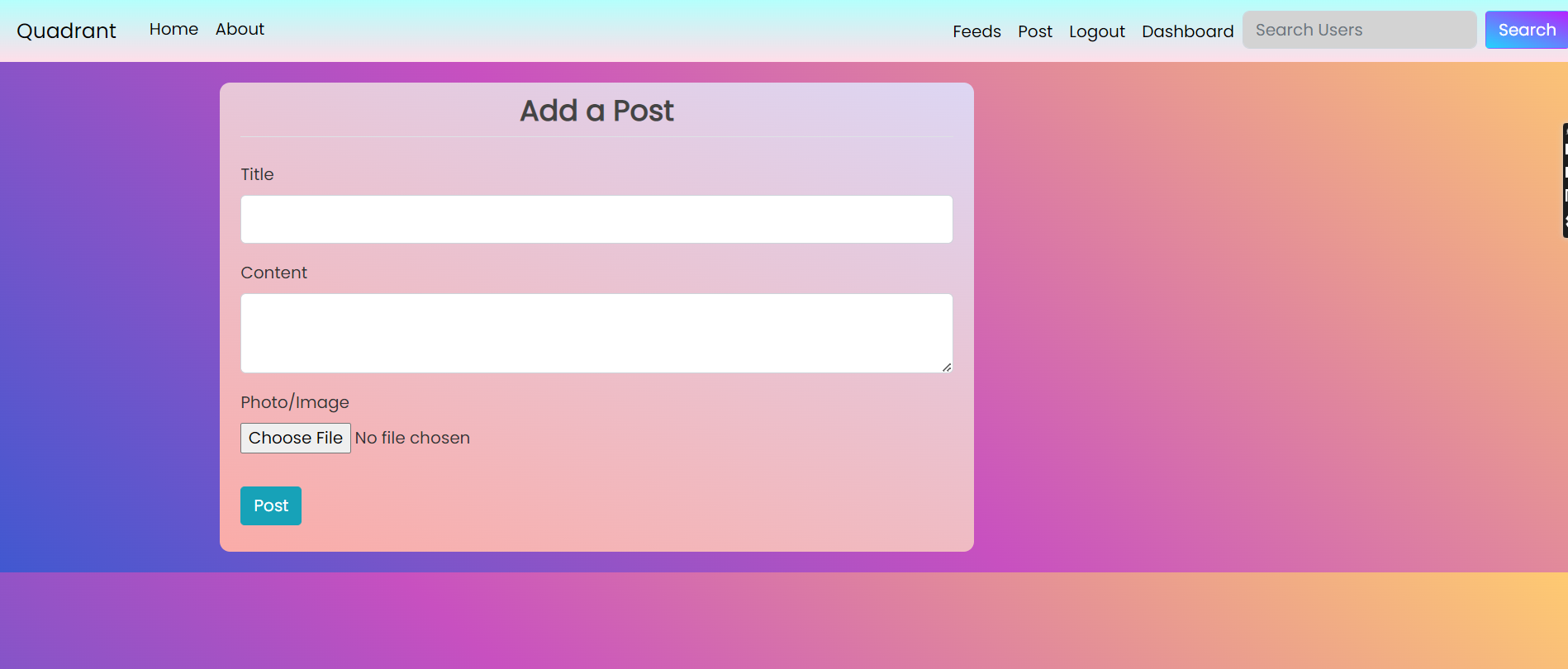 GitHub - Badhri007/Quadrant_social_media_app: Social Media Blog Post App with Images