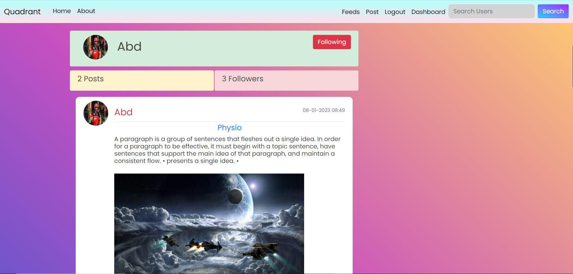 GitHub - Badhri007/Quadrant_social_media_app: Social Media Blog Post App with Images