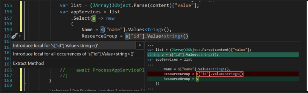 Introduce local in Select produces invalid code · Issue #28771 · dotnet/roslyn · GitHub