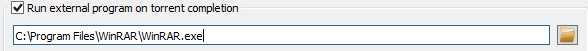 Run External Program: ' ' does not exist warning in Options->Downloads ...