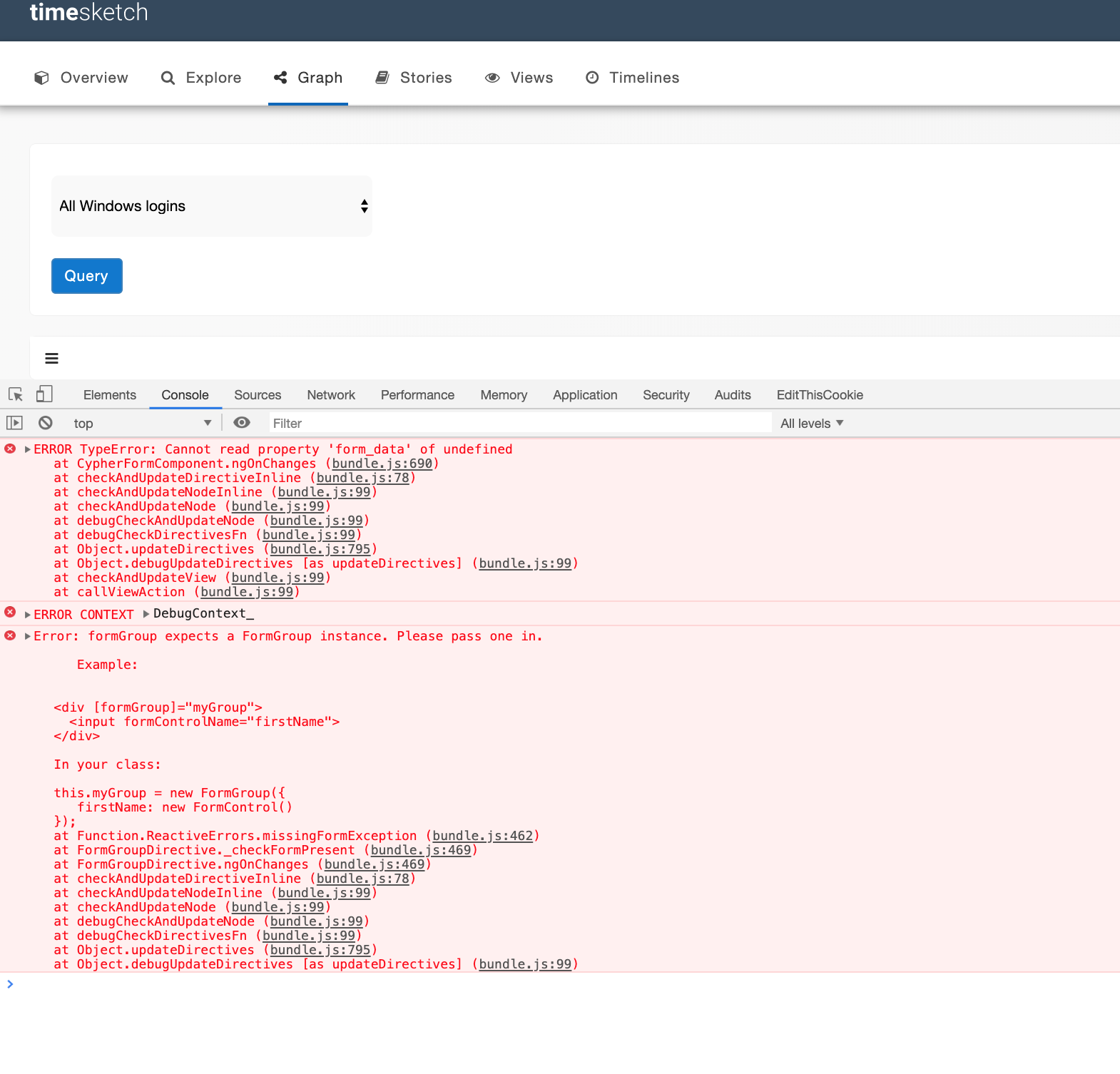 Graph queries all come back blank · Issue #965 · google/timesketch · GitHub