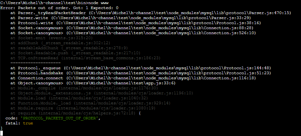 Any connection to MariaDB causes PROTOCOL_PACKETS_OUT_OF_ORDER · Issue #2358 · mysqljs/mysql ...