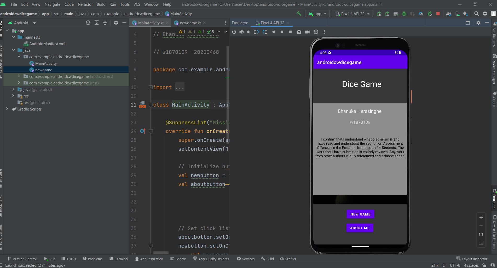 GitHub - BhanukaHerasinghe/Dice_Game_Application