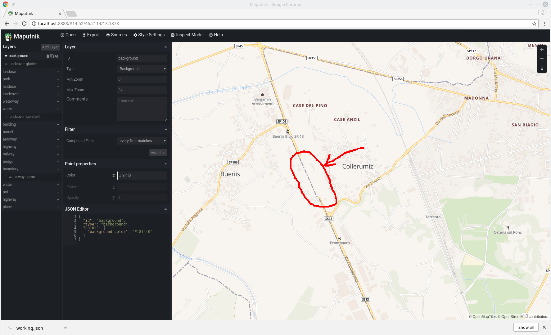 Missing road segment in Friuli/(north-eastern Italy) · Issue #331 · openmaptiles/openmaptiles ...