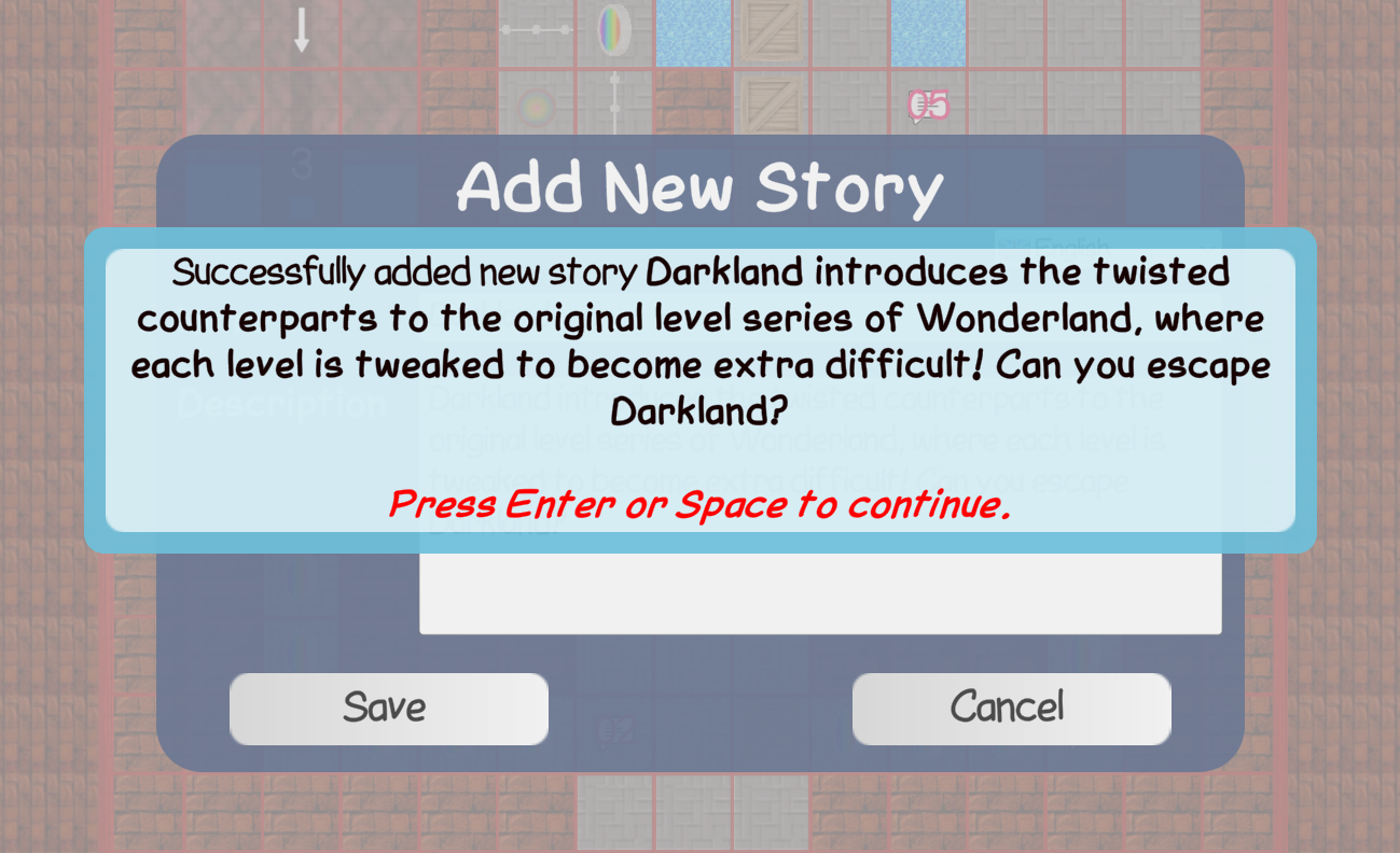 Bug Adding A New Custom Story Successfully Works But The Popup