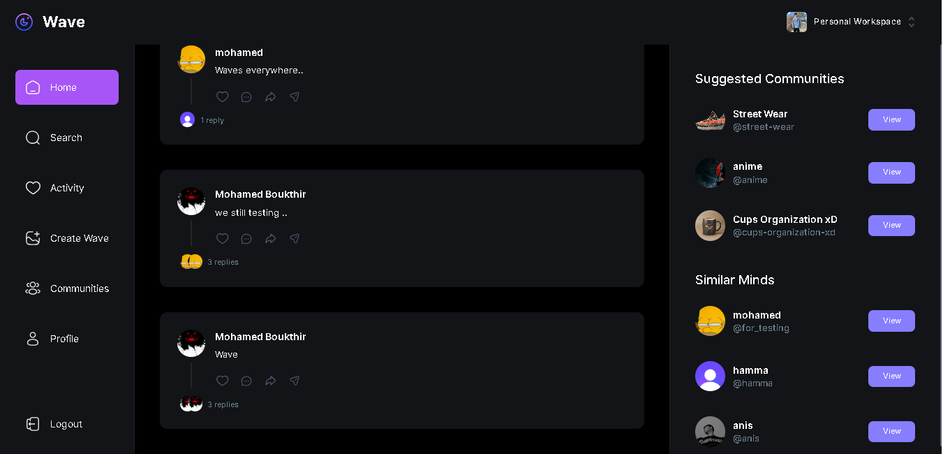 GitHub - MohamedBoukthir/Wave: Wave: Next.js 13 app. Explore Next.js, MongoDB, TailwindCSS ...