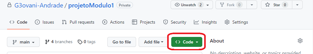 GitHub - G3ovani-Andrade/projetoModulo1