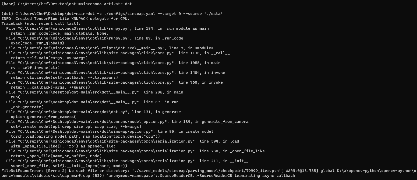 How to run dot? · Issue #71 · sensity-ai/dot · GitHub