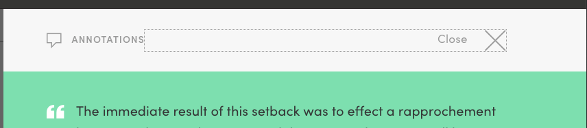 Focus border on annotation drawer close button should be limited to "X ...