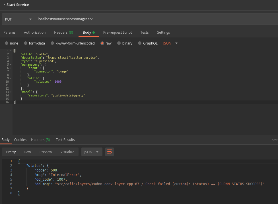 Creating service fails for deepdetect_gpu · Issue #1082 · jolibrain/deepdetect · GitHub