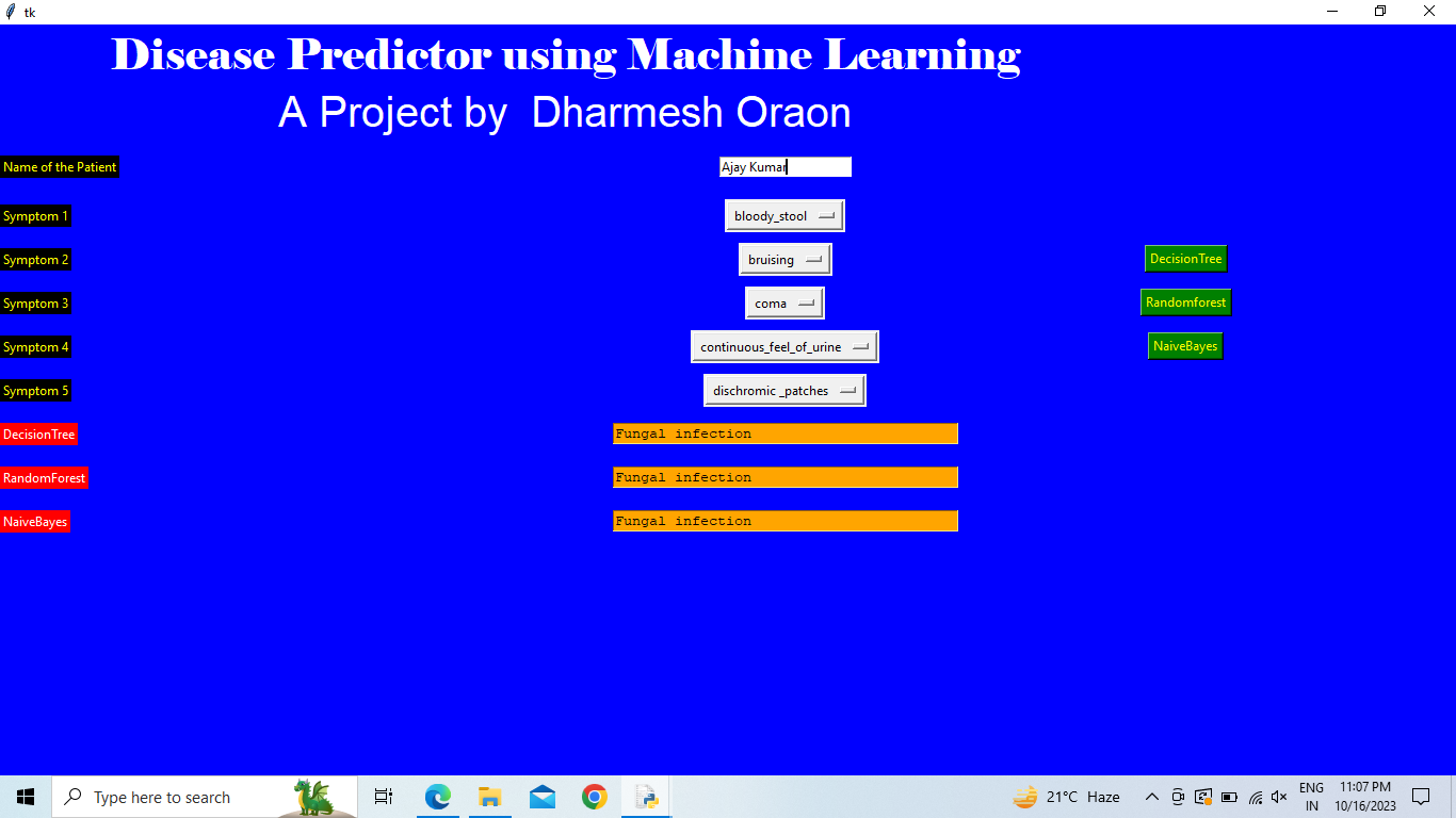 GitHub - Dharmesh71214/Diseases-Prediction-System