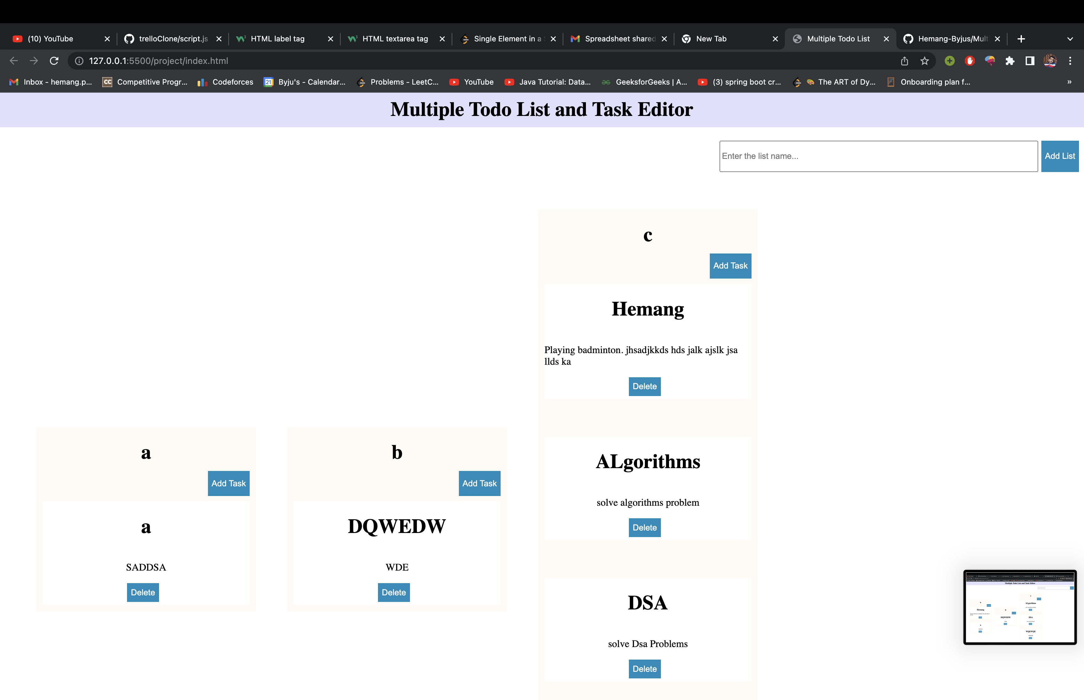 GitHub - Hemang-Byjus/Multiple_todo_lists