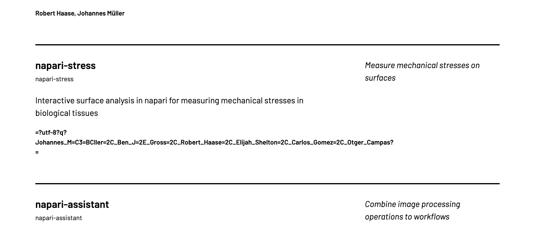 malformed author info on pypi and napari hub · Issue #205 · campaslab/napari-stress · GitHub
