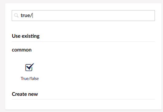 v8 - Selecting "true/false" editor during document type generation ...