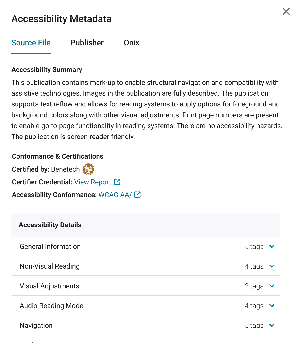 What to display when there is a conflict between ONIX and Schema.org accessibility metadata ...