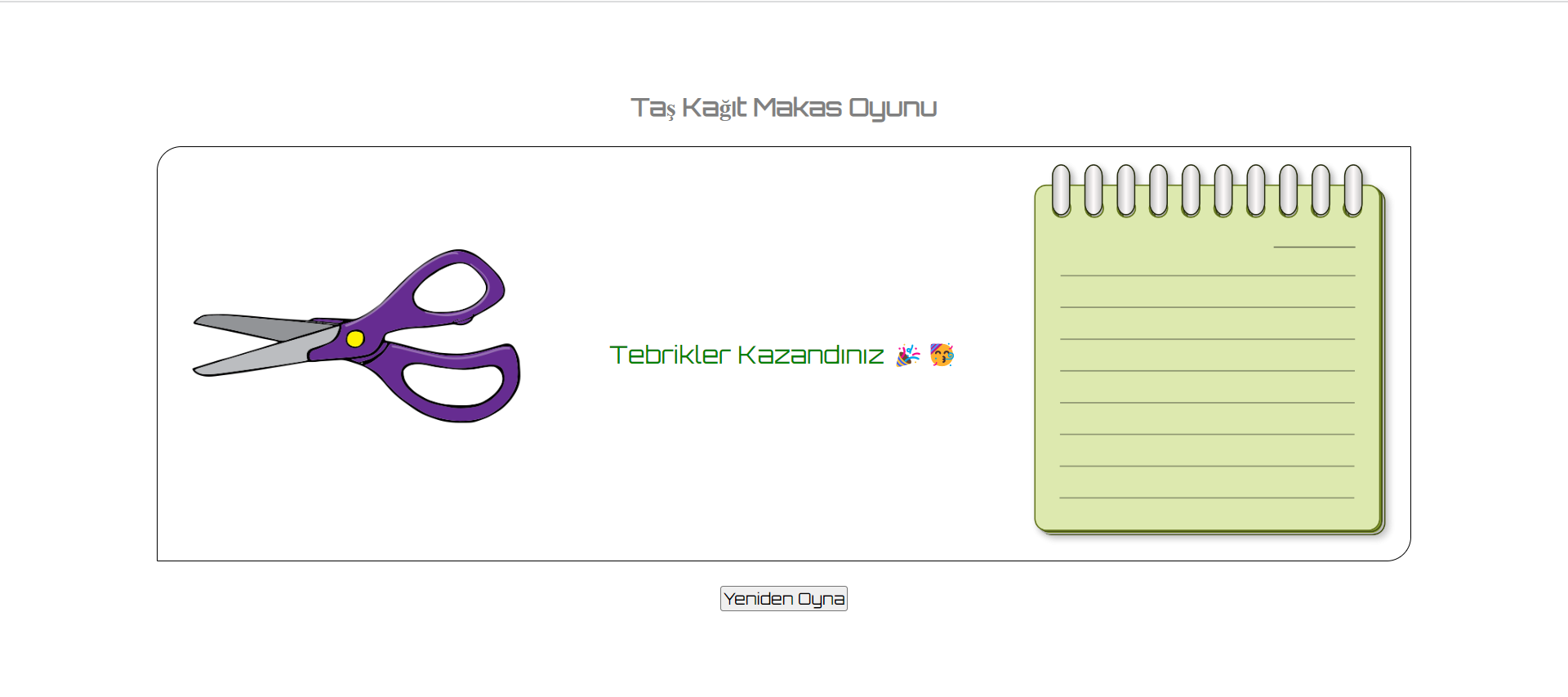 GitHub - HamzaKaplan/rock-paper-scissors-game: taş, kağıt, makas oyunu