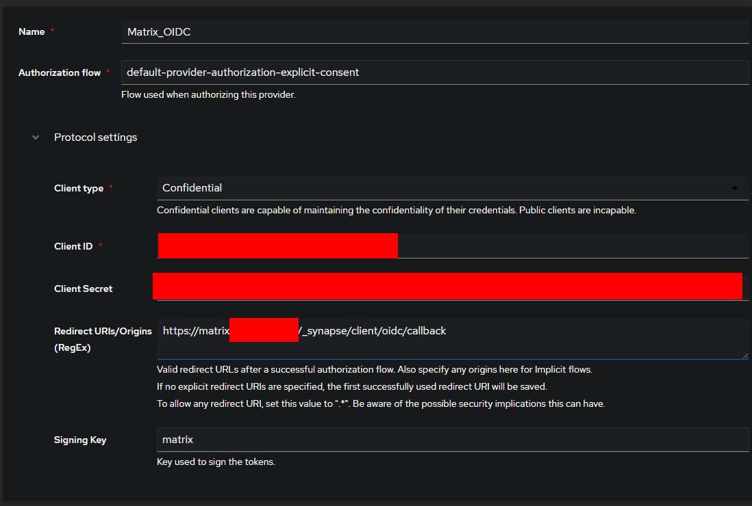 Unable to configure OIDC for Synapse · Issue #5134 · goauthentik/authentik · GitHub