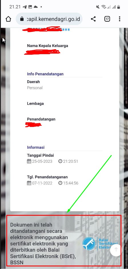 Membedakan Tampilan link hasil Scan QrCode Surat yang di TTE dengan ...