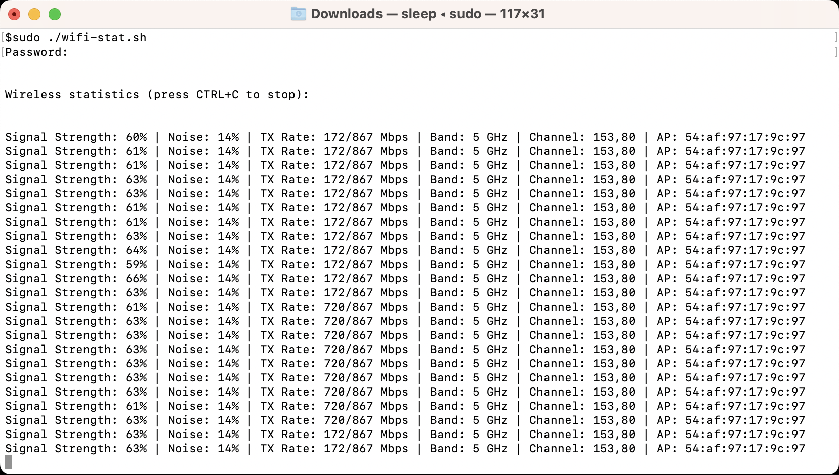 GitHub - grepnick/wifi-stat: A tool for Windows, macOS, and Linux to monitor wireless link ...
