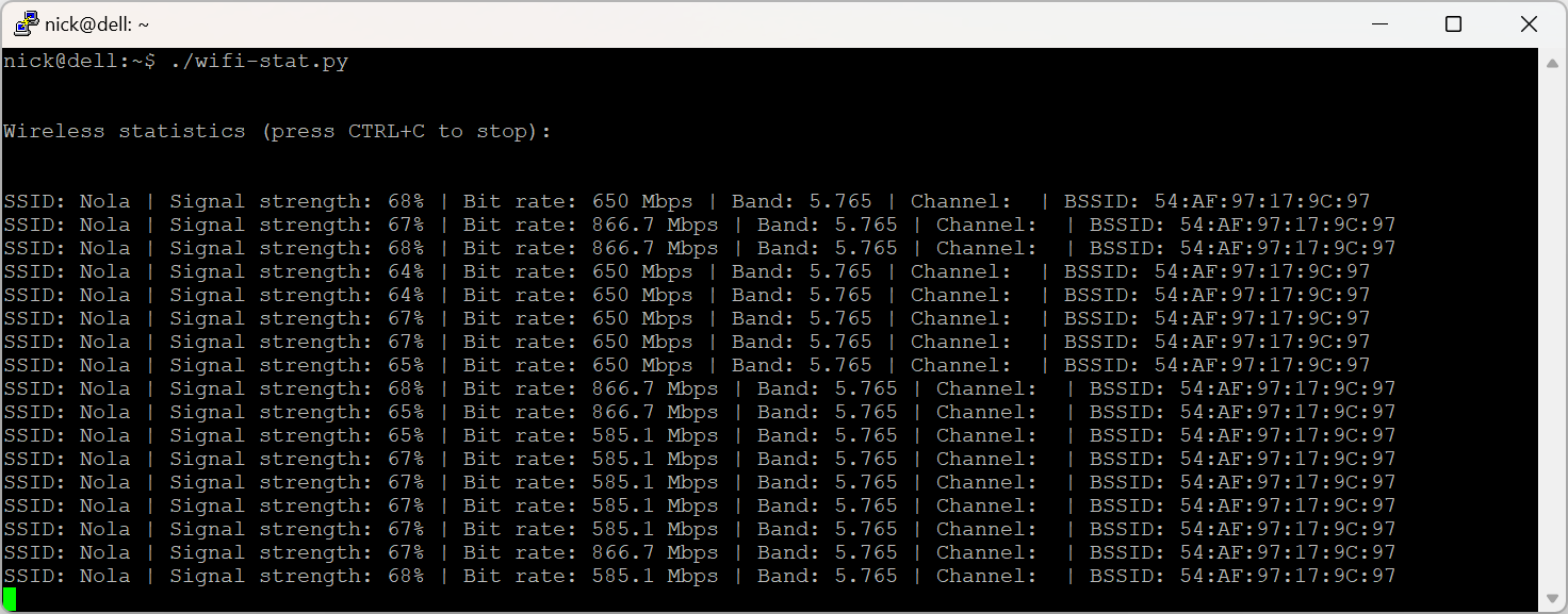 GitHub - grepnick/wifi-stat: A tool for Windows, macOS, and Linux to monitor wireless link ...