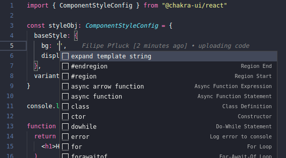 ComponentStyleConfig not showing suggestions to css properties · Issue ...