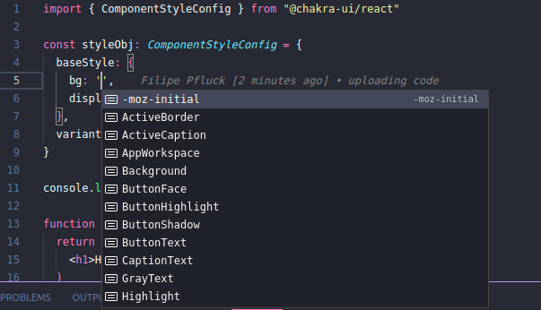 ComponentStyleConfig not showing suggestions to css properties · Issue ...
