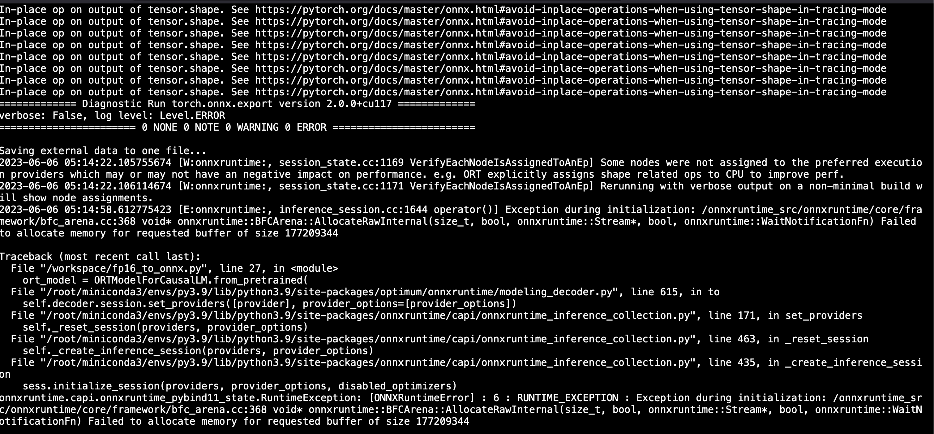 Oom Unable To Convert 30b Model · Issue 16254 · Microsoftonnxruntime · Github 
