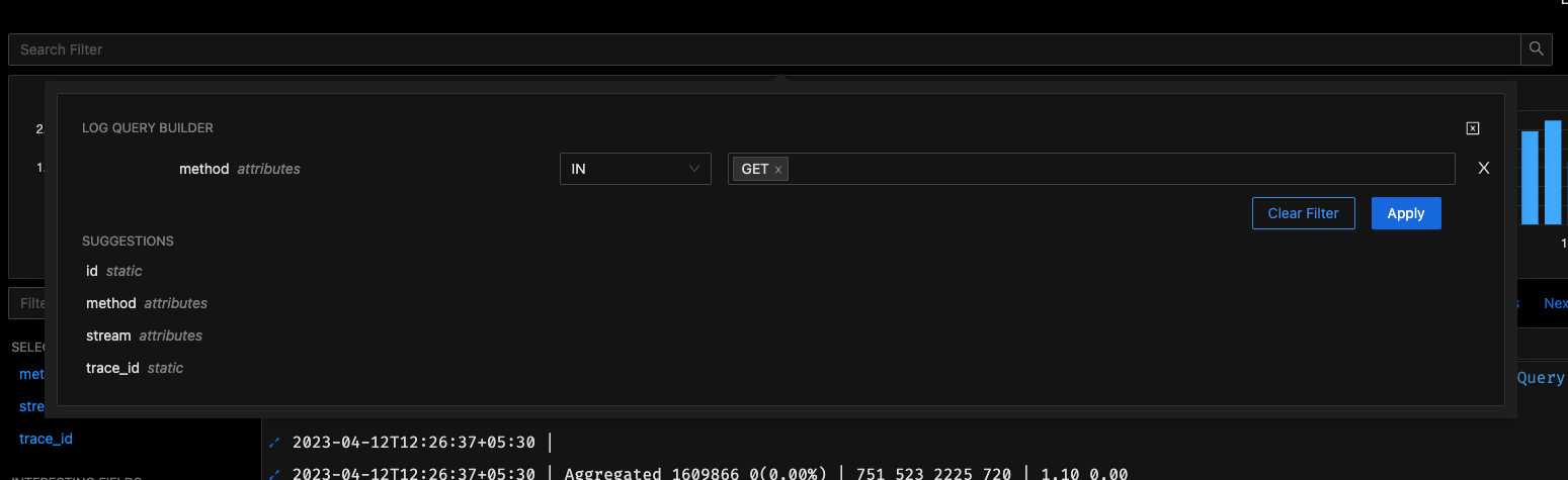 logs(FE): Clear filter is not working as expected · Issue #2543 · SigNoz/signoz · GitHub