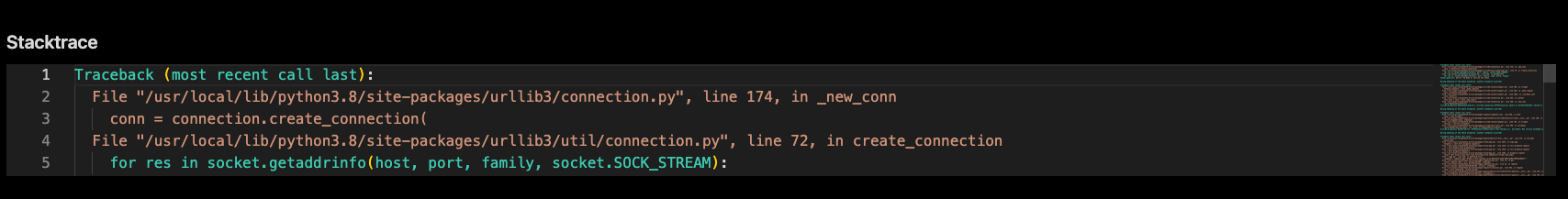 Increase the size of stacktrace view area · Issue #3638 · SigNoz/signoz · GitHub