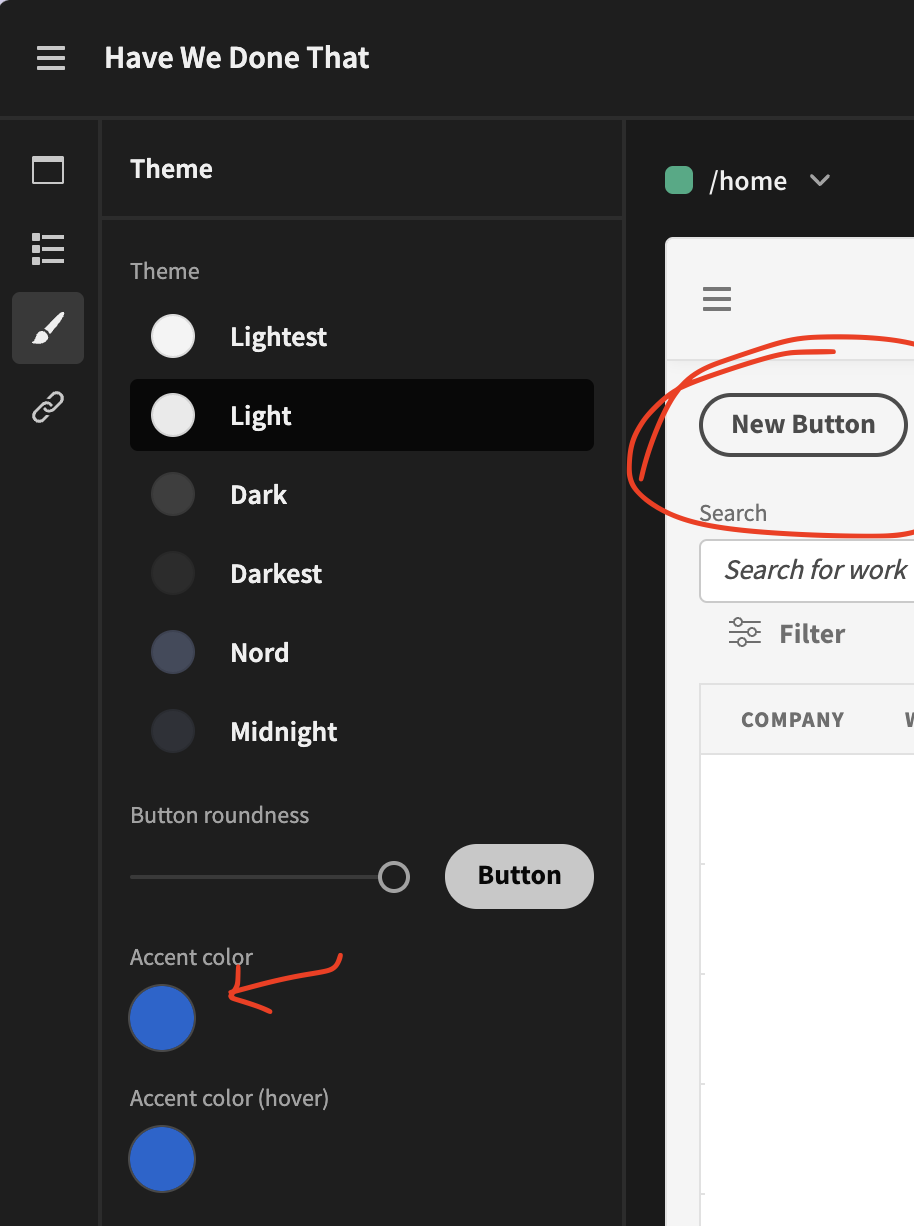 Customizing themes does not change button color · Issue #10489 · Budibase/budibase · GitHub