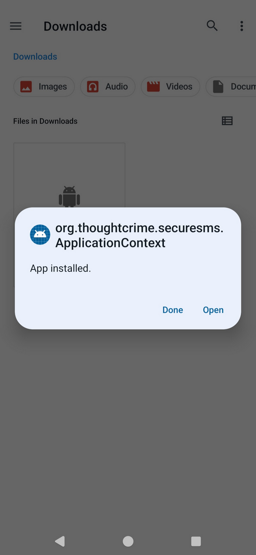 Unexpected package name displayed after updating Signal (Website Distribution Build) via APK ...
