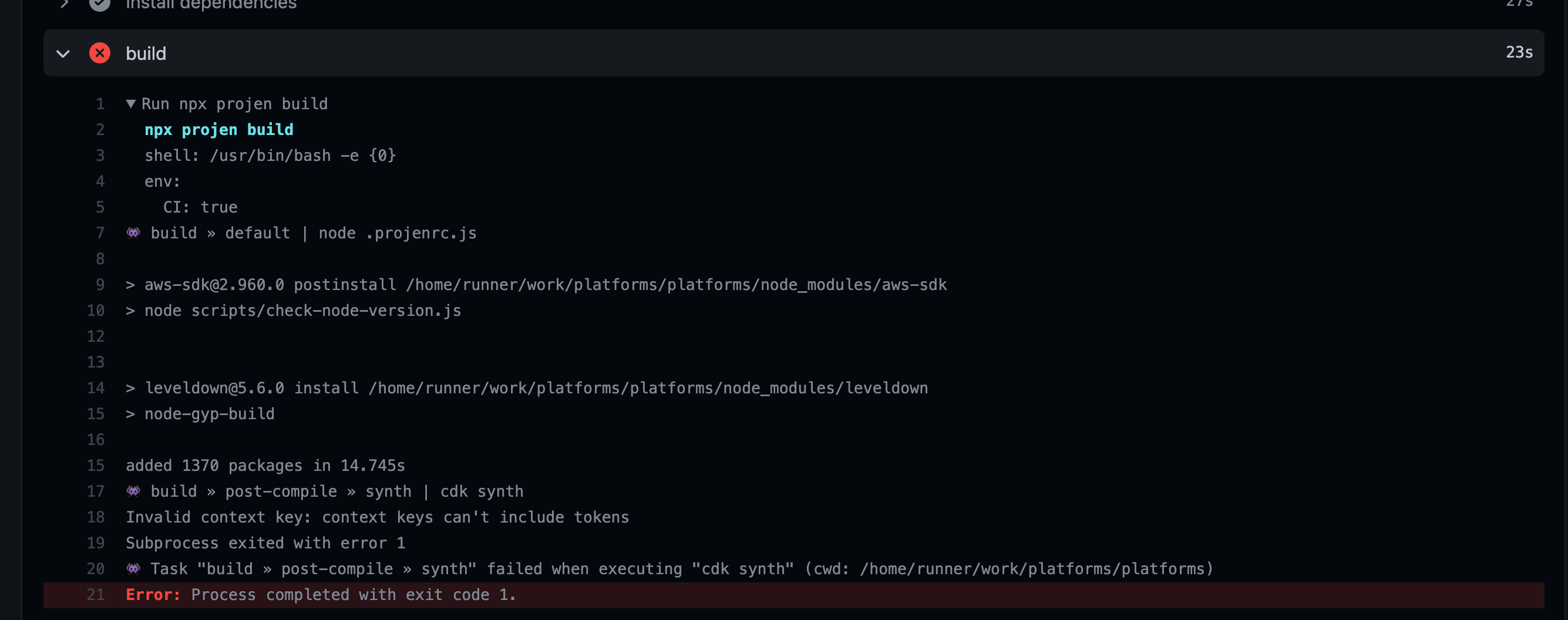 Github Workflows error -> Invalid context key: context keys can't include tokens · Issue #1215 ...