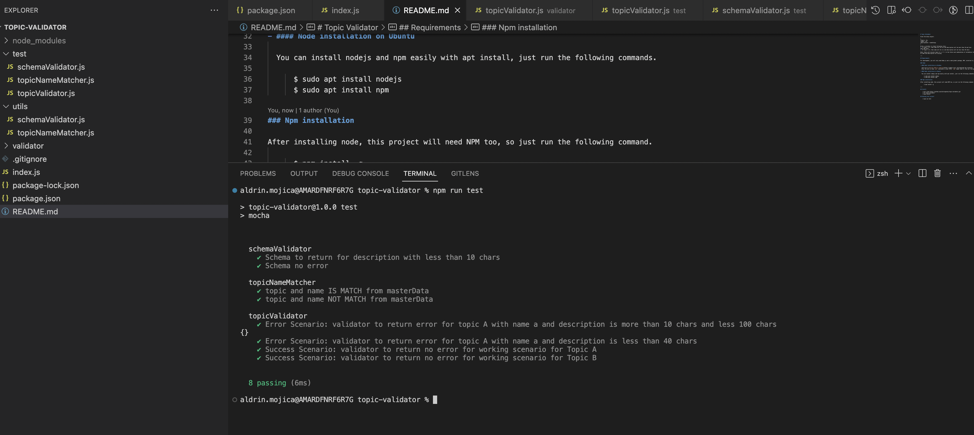 GitHub - aldrinqantas/topic-validator: Topic validator