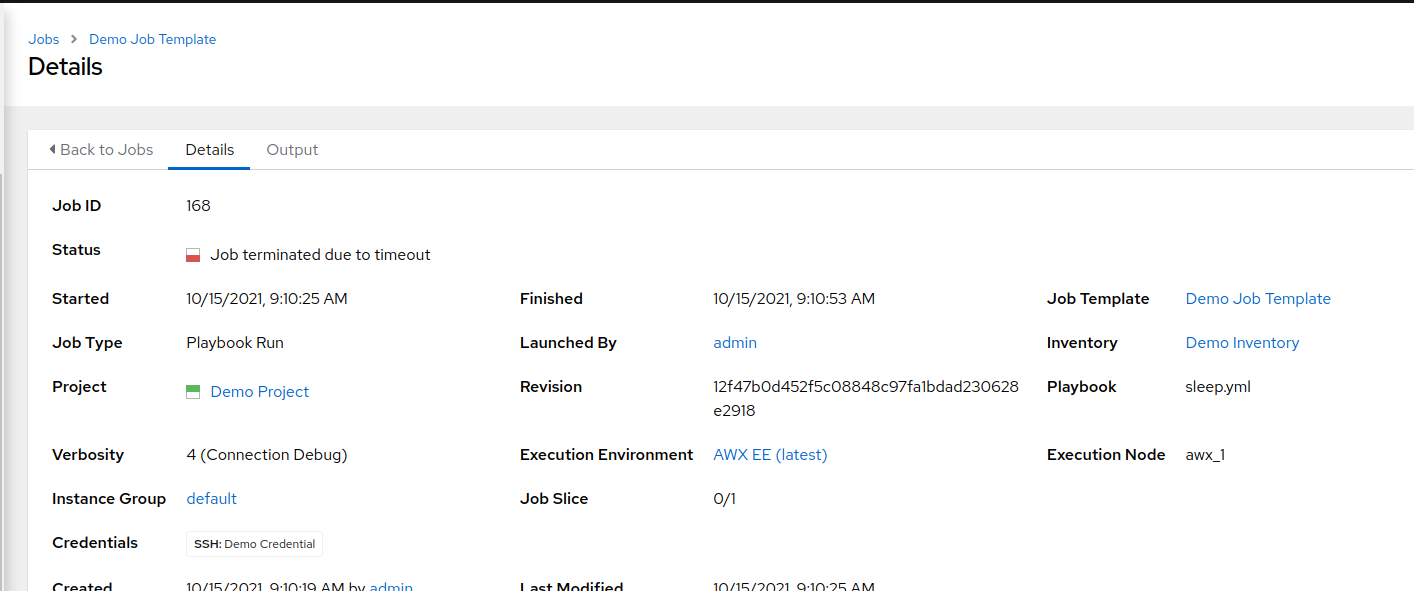 Editing Idletimeout And Jobtimeout For Ansible Runner Environment Settings · Issue 10829 