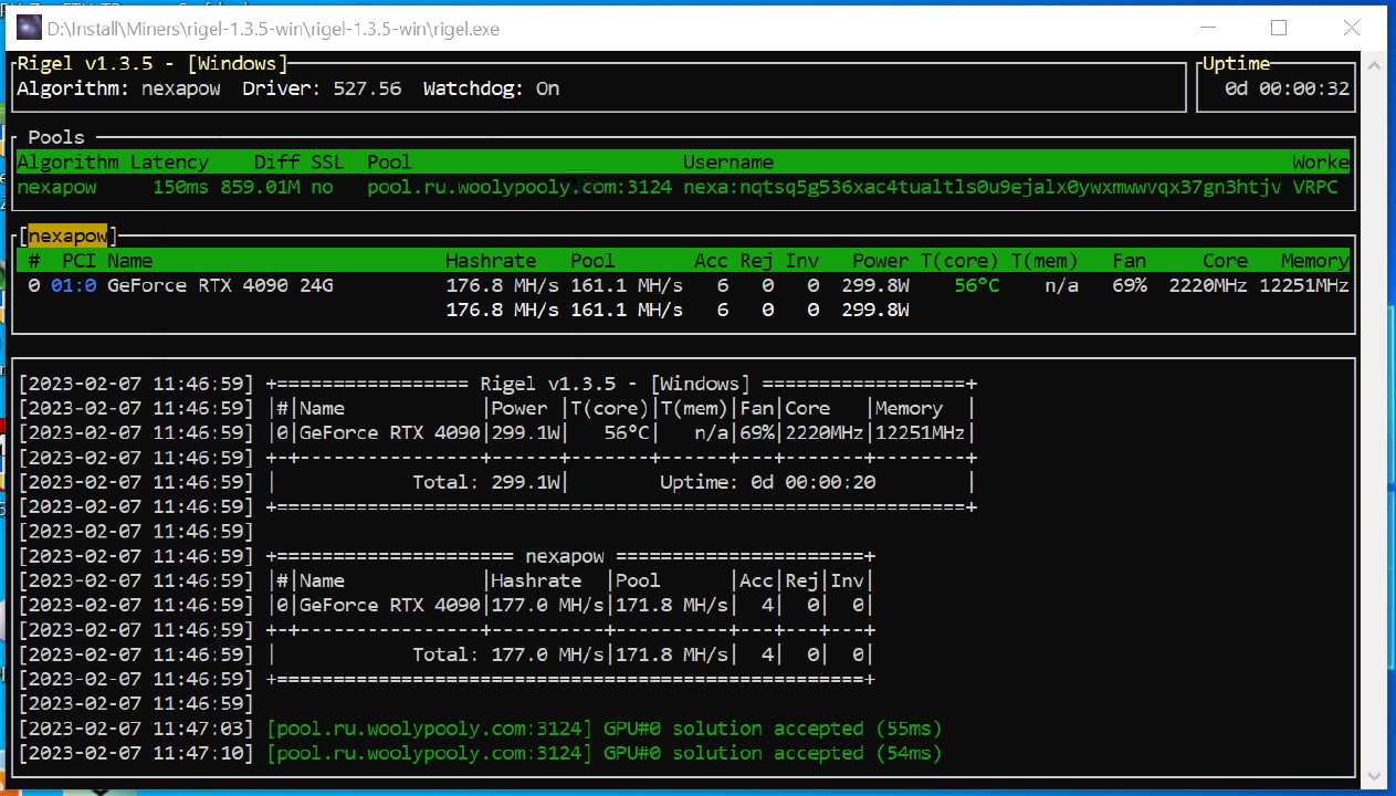 RTX4090 1.3.5 low hashrate · Issue #12 · rigelminer/rigel · GitHub