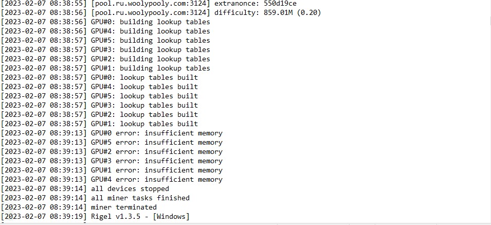 6xRTX3070Ti 1.3.5 insufficient memory · Issue #13 · rigelminer/rigel · GitHub