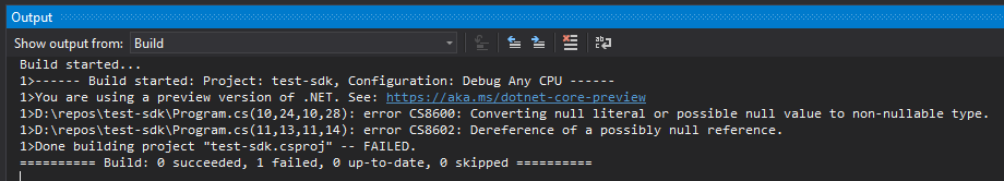 Error List and code squiggles do not honor project's `WarningsAsErrors=nullable` setting · Issue ...