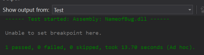 C# - A breakpoint cound not be inserted at this location because of ...