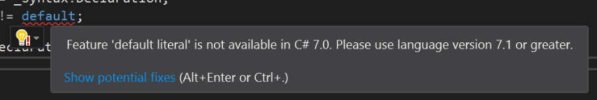 Compiler in IDE uses wrong LangVersion after Reload · Issue #3125 · dotnet/project-system · GitHub