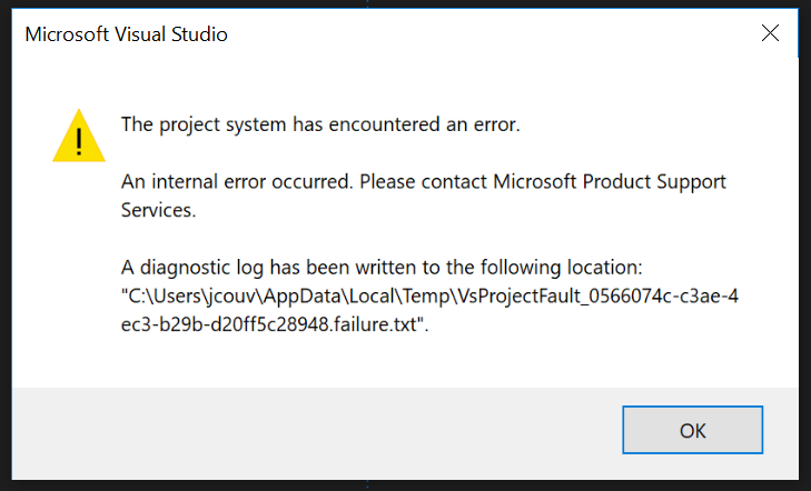 Language Service And Startupprojectregistrar Are Broken In 15 7 Builds · Issue 3341 · Dotnet