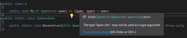 'Use expression body for methods' suggestion breaks compilation · Issue #27438 · dotnet/roslyn ...