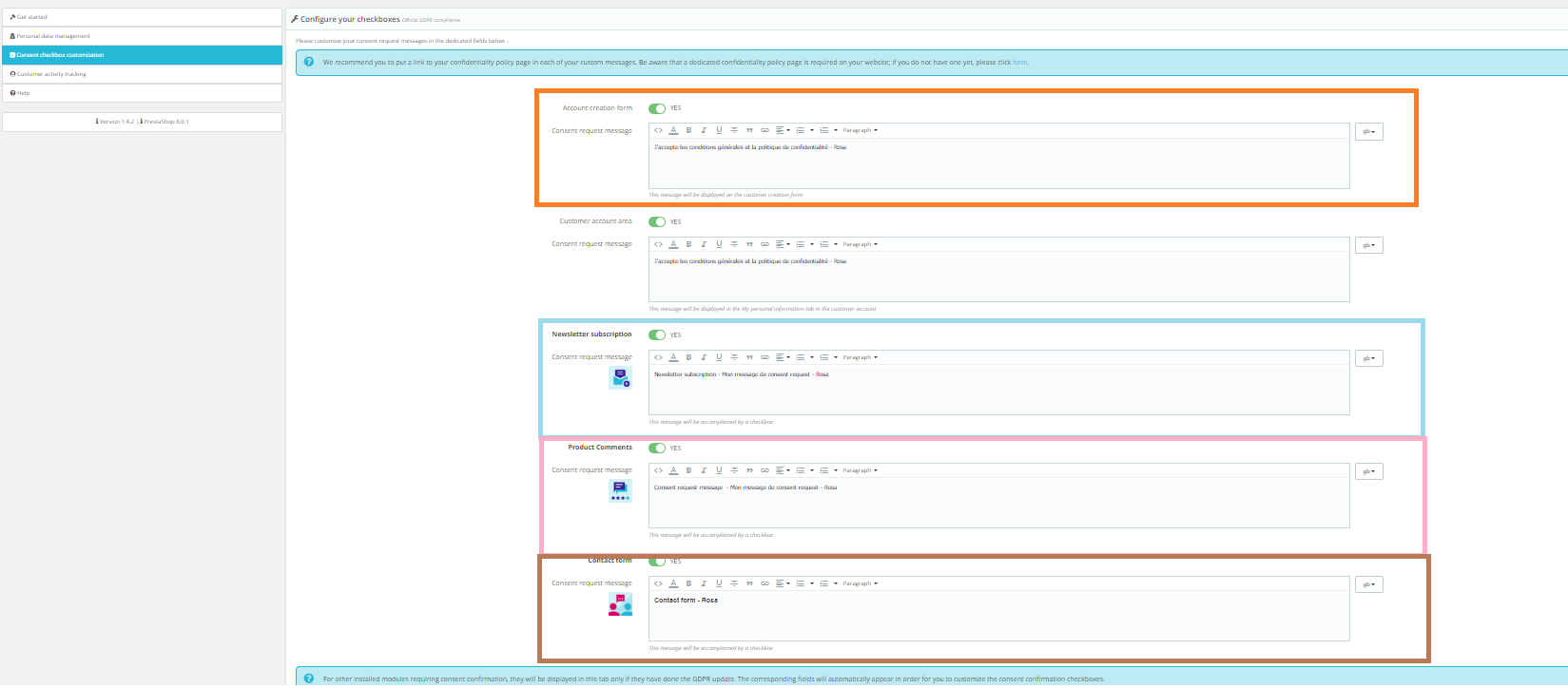 GDPR - Module Consent checkbox customization no checkbox in FO for Account creation form ...