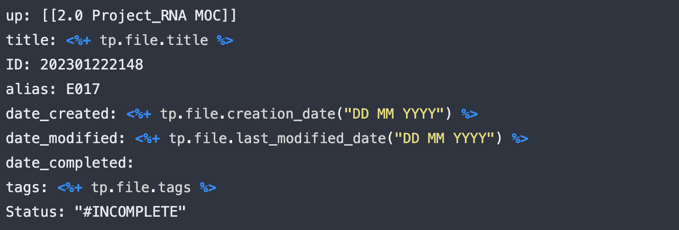 tp.file.tags not working in obsidian yaml · Issue #1029 · SilentVoid13/Templater · GitHub