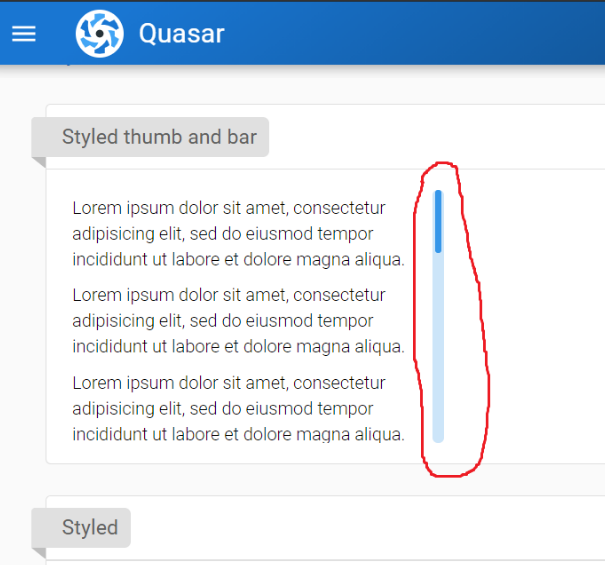 Custom scroll bar in table · Issue #10825 · quasarframework/quasar · GitHub
