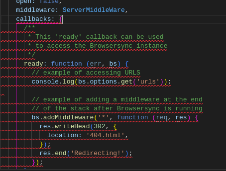 Redirect to 404 page · Issue #1398 · BrowserSync/browser-sync · GitHub