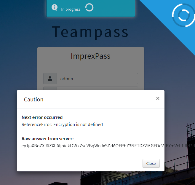 Error Login Referenceerror Encryption Is Not Defined · Issue 3331 · Nilsteampassnetteampass 