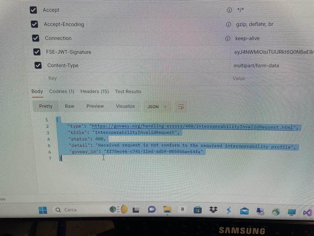 Response errore 400 - MCA · Issue #174 · ministero-salute/it-fse-support · GitHub