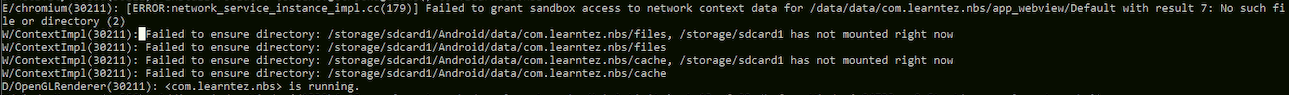 bug: Getting [ERROR:network_service_instance_impl.cc(179)] failed to grant sandbox access to ...